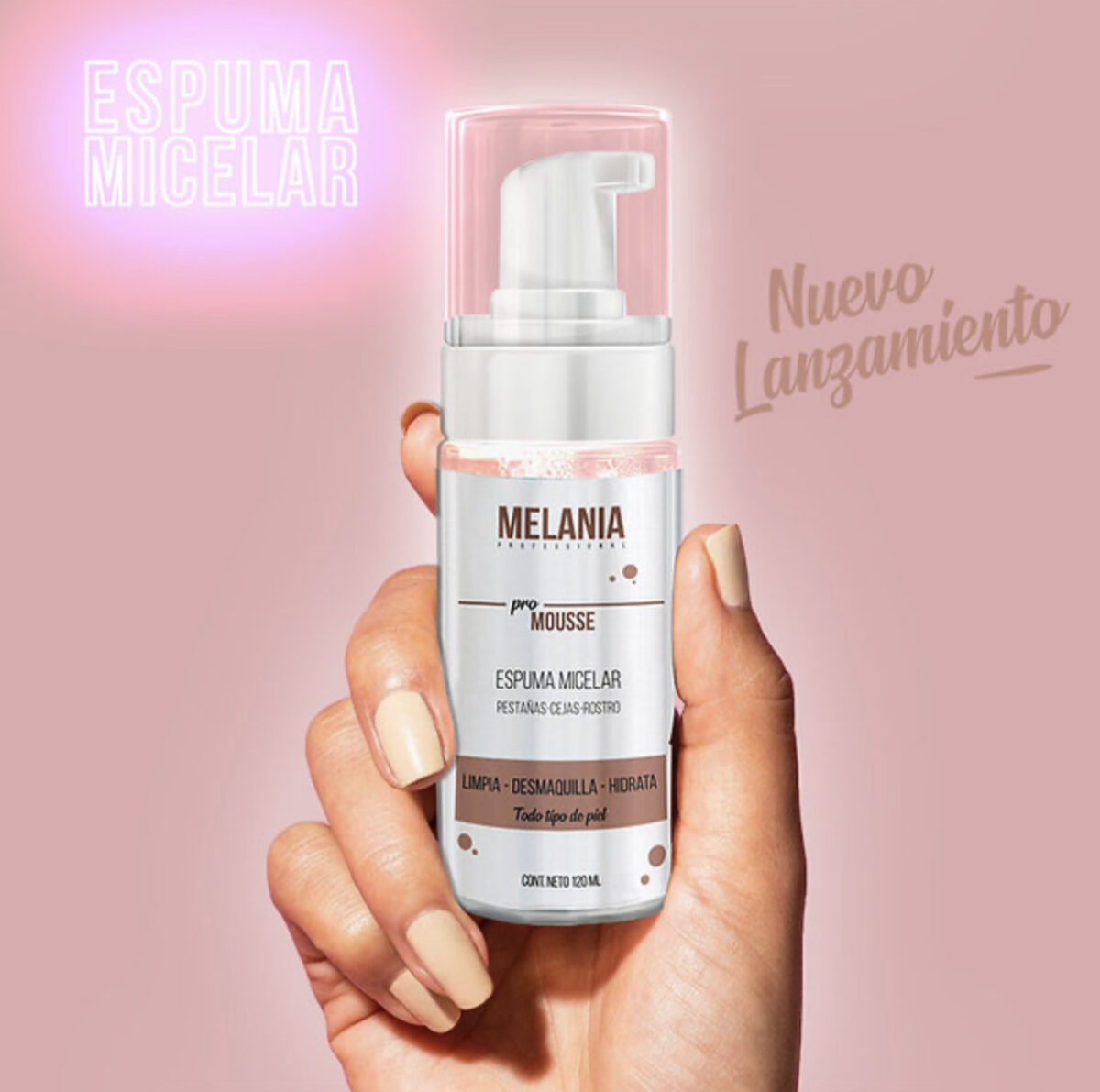 Pro Mousse Espuma Micelar 120ml – Melania – Distri Nails – Insumos para ...