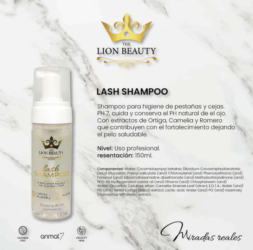 Lash shampoo 150ml – The Lion Beauty – Distri Nails – Insumos para uñas